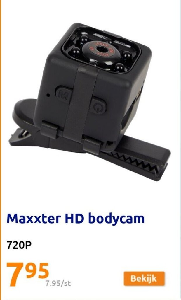 Maxxter HD bodycam 720P aanbieding bij Action