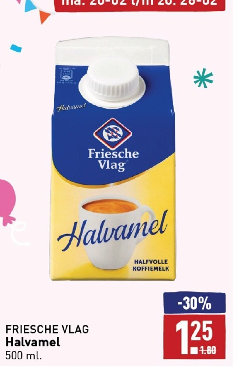 Friesche vlag halvamel 500ml aanbieding bij ALDI