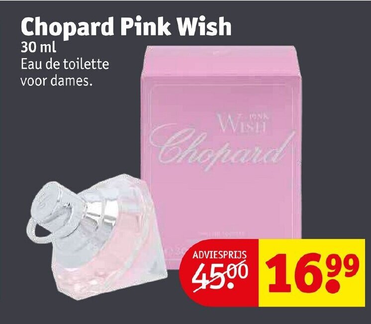 chopard pink wish 30 ml aanbieding bij Kruidvat