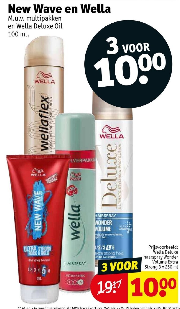 new wave en wella aanbieding bij Kruidvat