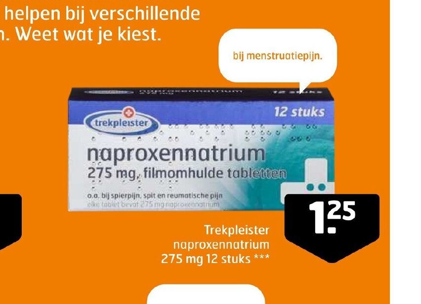 Naproxennatrium 275 mg 12 stuks aanbieding bij Trekpleister
