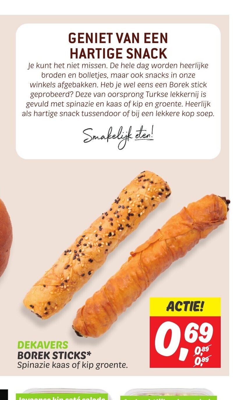 Borek sticks aanbieding bij Dekamarkt