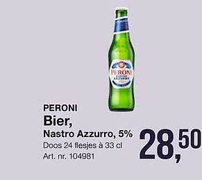 Peroni bier, nastro azzurro, 5% aanbieding bij Bidfood