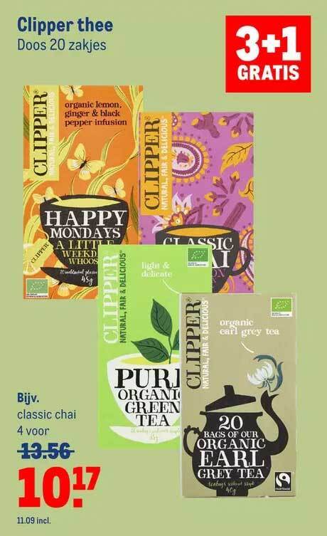 Clipper thee aanbieding bij Makro