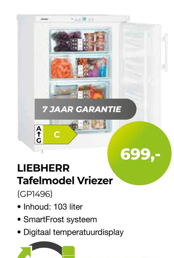 Liebherr tafelmodel vriezer aanbieding bij EP Beerepoot