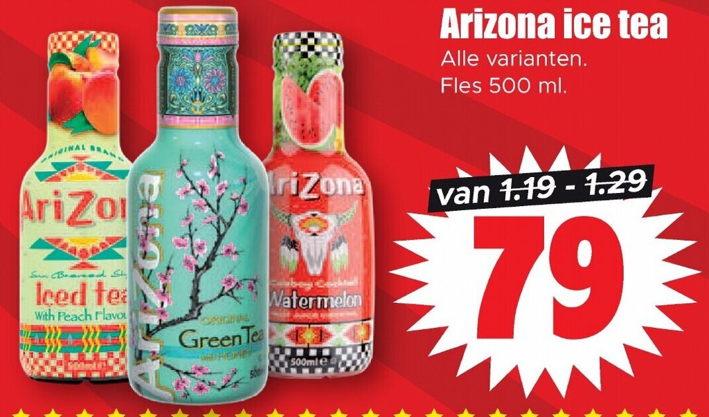 Arizona ice tea 500ml aanbieding bij Dirk