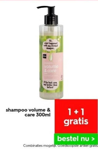 Shampoo volume & care 300ml aanbieding bij HEMA