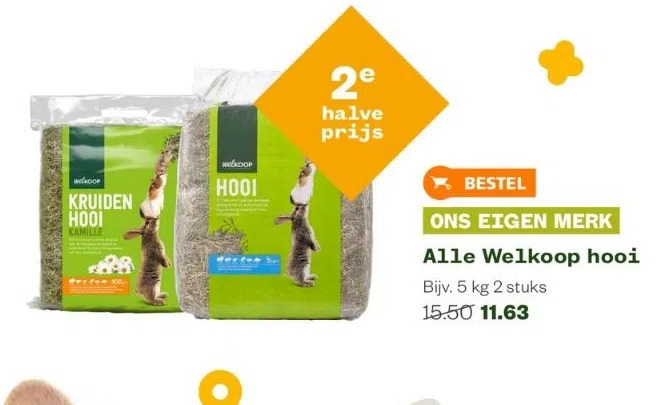 Alle welkoop hooi aanbieding bij Welkoop