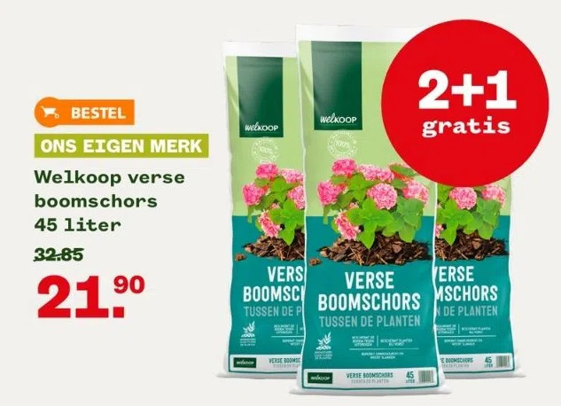 Welkoop verse boomschors 45 liter aanbieding bij Welkoop Welkoop verse boomschors 45 liter aanbieding bij Welkoop