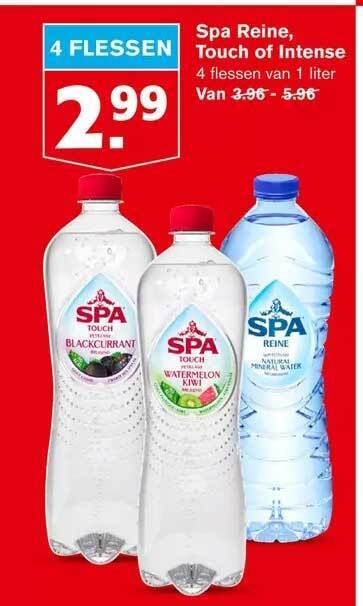 Spa reine, touch of intense aanbieding bij Hoogvliet