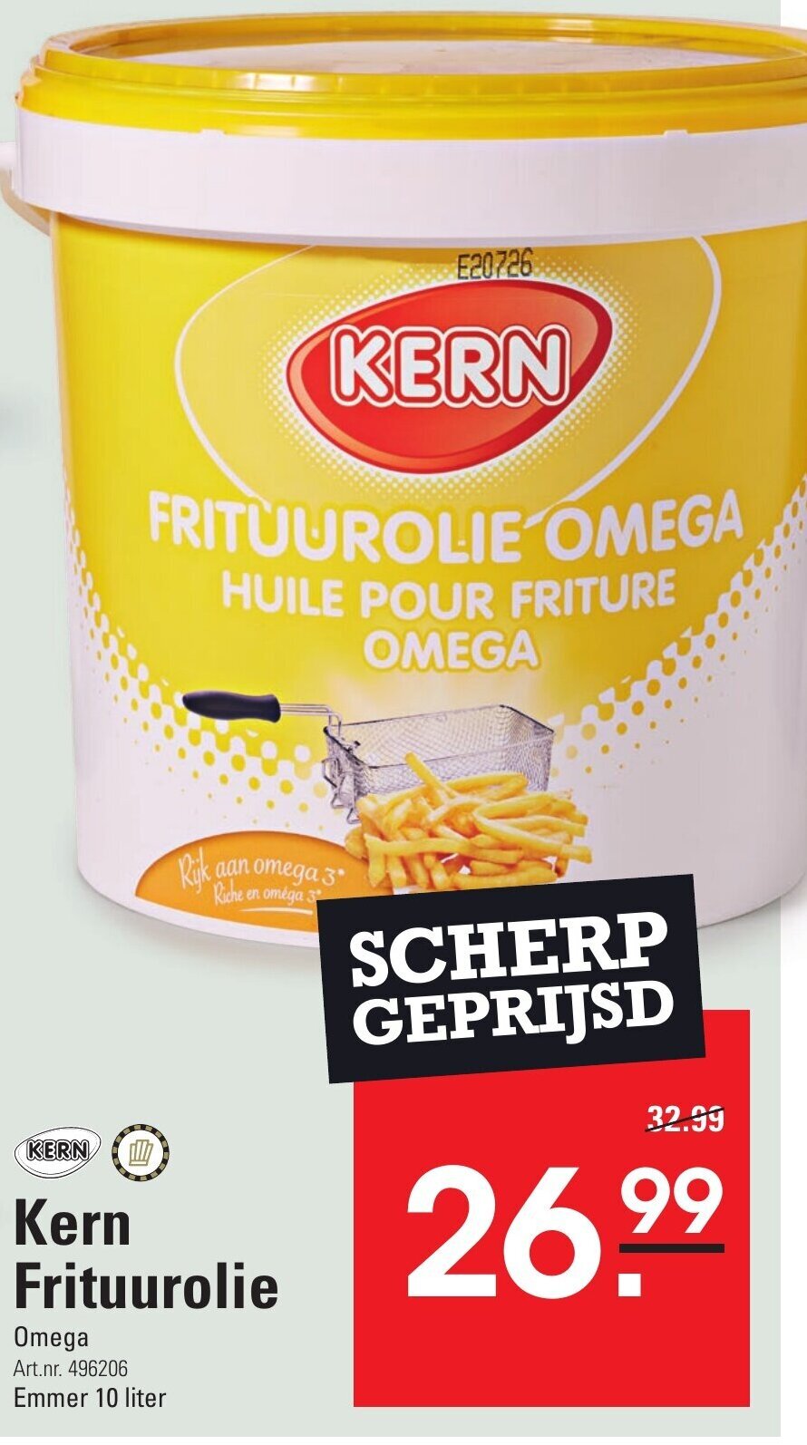 Kern Frituurolie 10 liter aanbieding bij Sligro