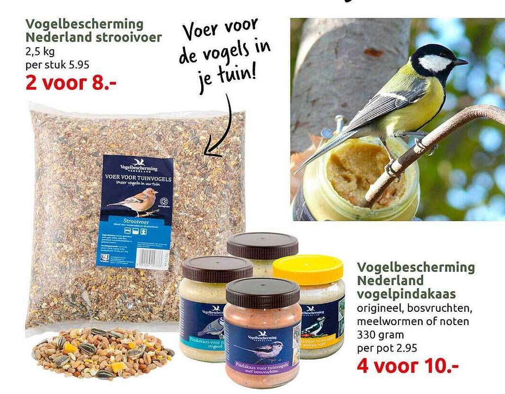 Vogelbescherming nederland strooivoer of vogelbescherming nederland vogelpindakaas aanbieding ...