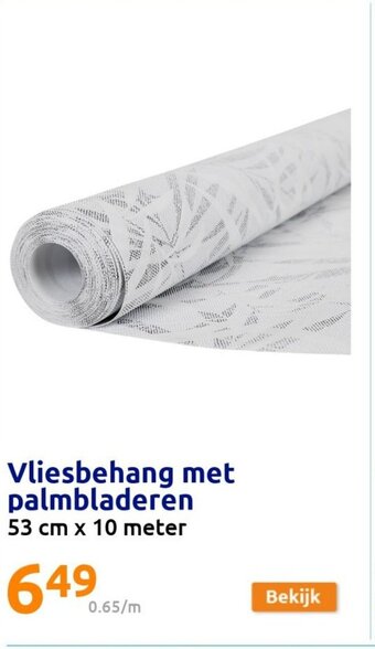 Vliesbehang met palmbladeren 53 cm x 10 meter aanbieding bij Action