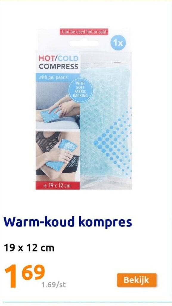 Warm-koud kompres 19x12 cm aanbieding bij Action
