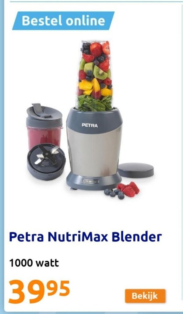 Petra NutriMax Blender 1000 watt aanbieding bij Action