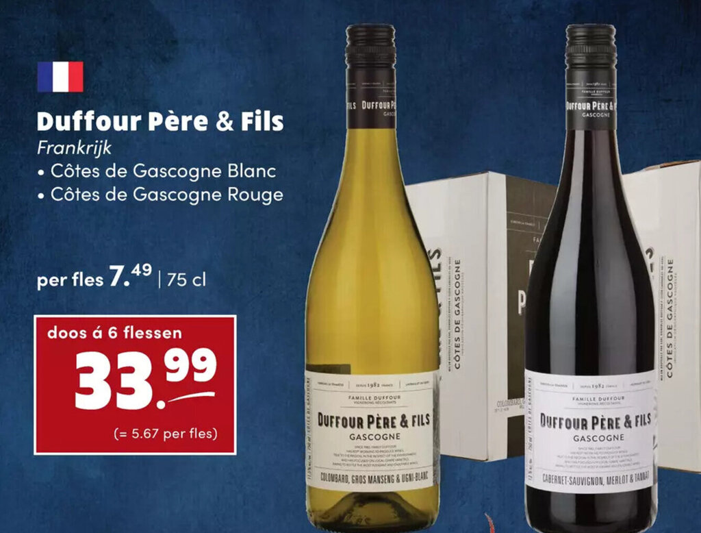 Duffour pere & fils frankrijk 75cl per fles aanbieding bij uw topSlijter