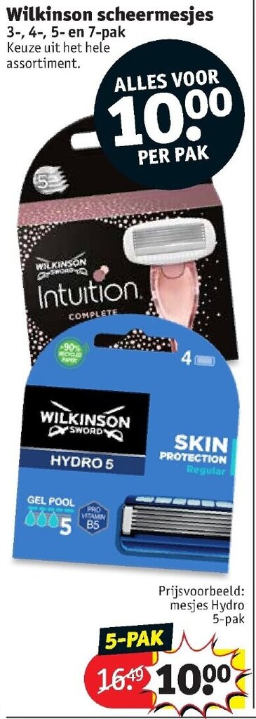 Wilkinson scheermesjes 5-pak aanbieding bij Kruidvat