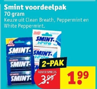 Smint 70g aanbieding bij Kruidvat