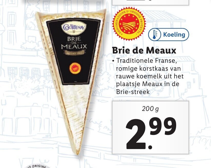 Brie de Meaux 200 g aanbieding bij Lidl