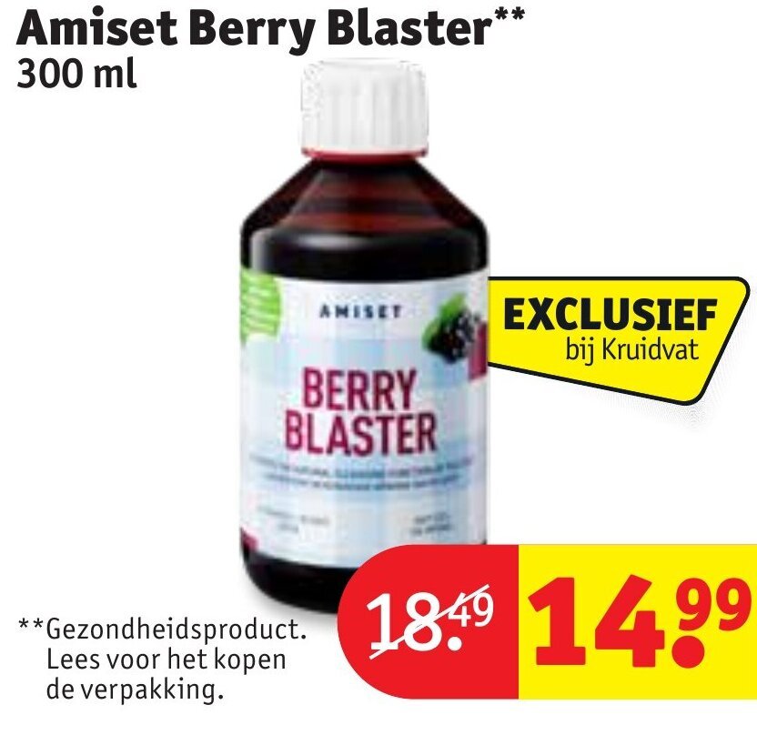 Amiset berry blaster 300ml aanbieding bij Kruidvat