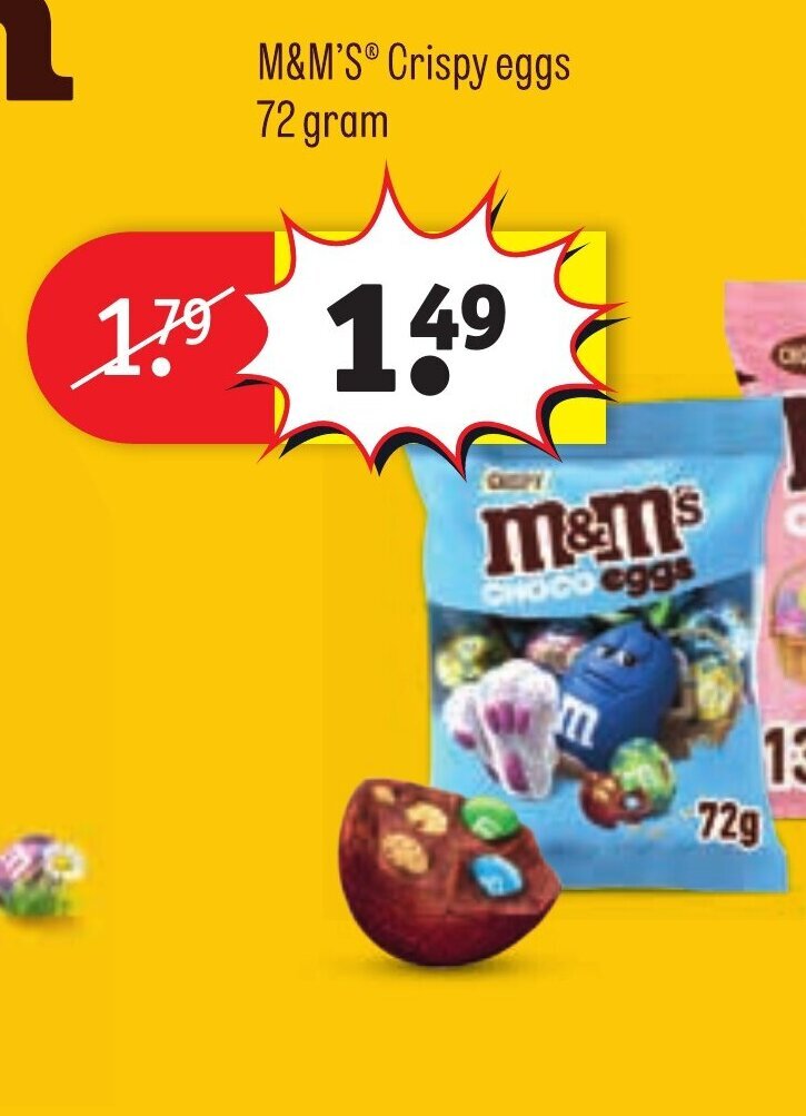 M&M's crispy eggs 72g aanbieding bij Kruidvat
