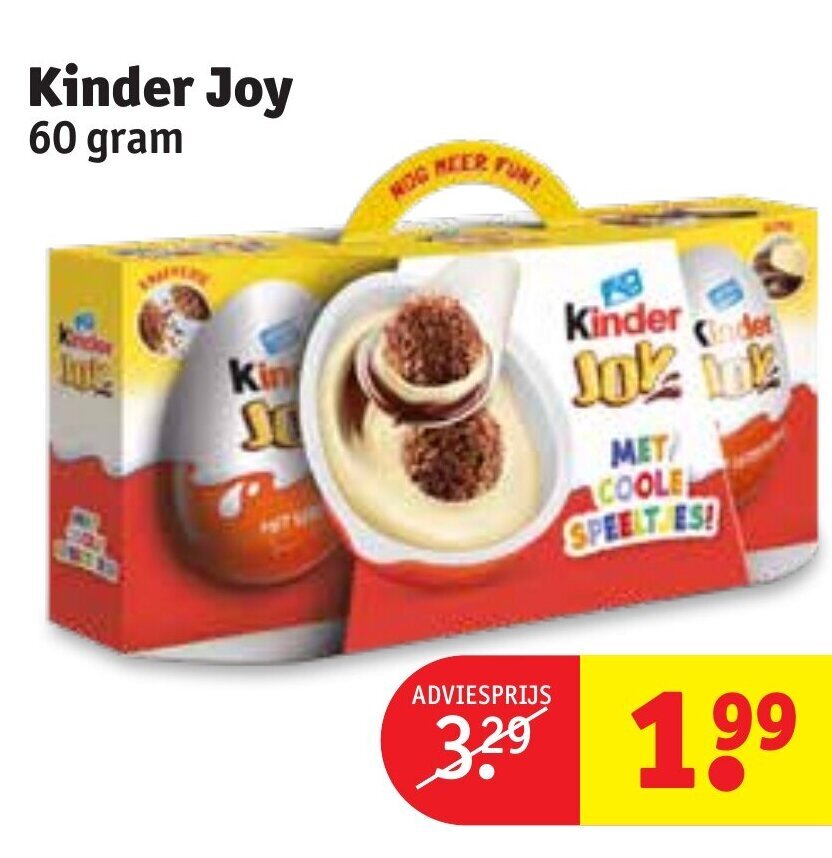 Kinder joy 60g aanbieding bij Kruidvat