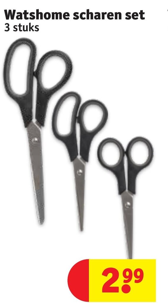 Watshome scharen set 3 stuks aanbieding bij Kruidvat