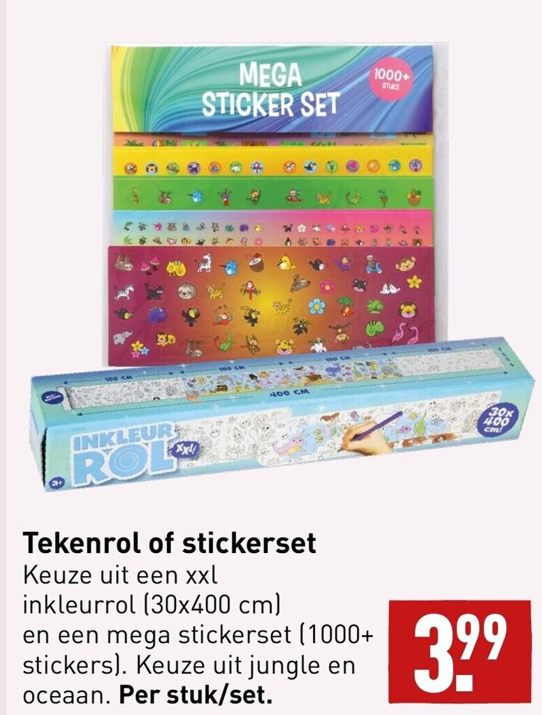 Tekenrol of stickers aanbieding bij ALDI