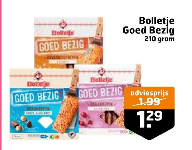 Bolletje Goed Bezig 210 gram aanbieding bij Trekpleister
