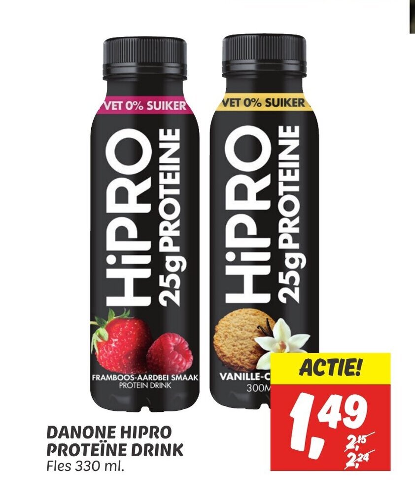 Danone Hipro Proteine Drink fles 330 ml aanbieding bij Dekamarkt