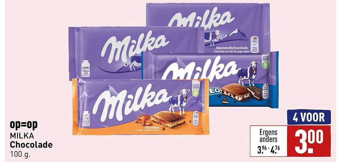 Milka chocolade aanbieding bij ALDI
