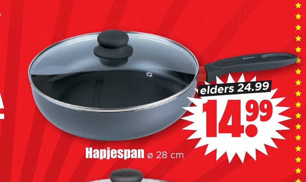 Hapjespan 28 cm aanbieding bij Dirk