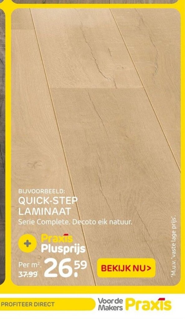 Quick-Step Laminaat Serie Complete. Decoto eik natuur aanbieding bij Praxis