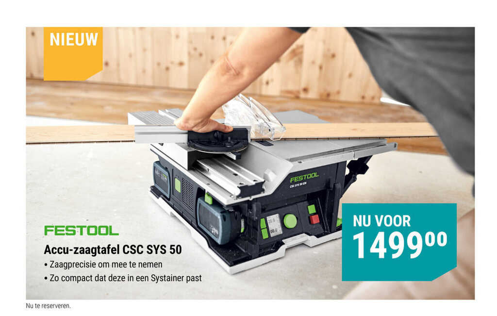 Festool Accu-zaagtafel CSC SYS 50 aanbieding bij Pontmeyer