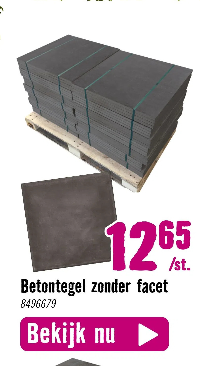 Betontegel zonder facet aanbieding bij Hornbach
