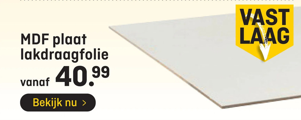 Mdf plaat lakdraagfolie aanbieding bij Hubo