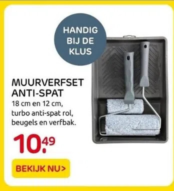 Muurverfset anti-spat aanbieding bij Praxis