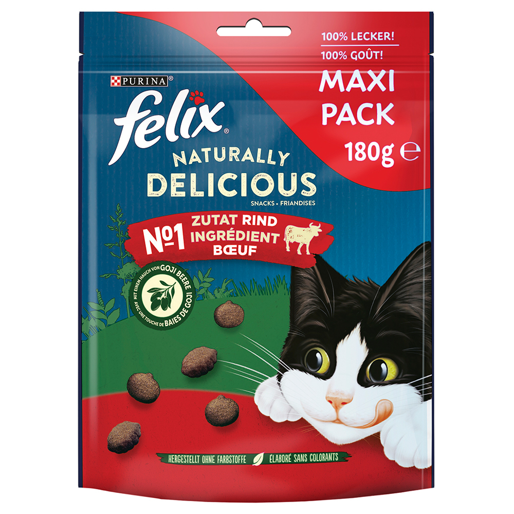 1+1 gratis! 2x180g felix naturally delicious kattensnacks aanbieding ...