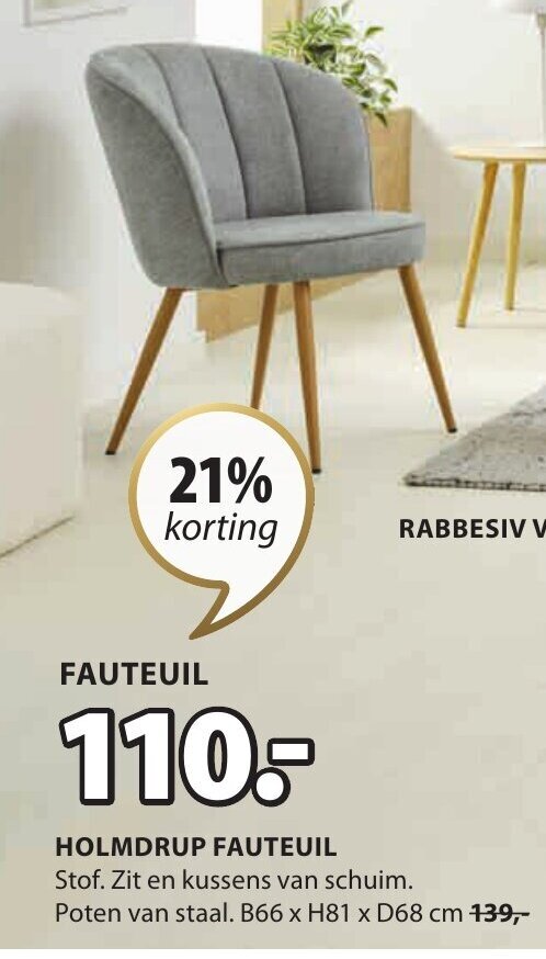 Holmdrup fauteuil aanbieding bij Jysk
