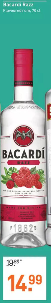 Bacardi Razz 70 cl aanbieding bij Gall & Gall