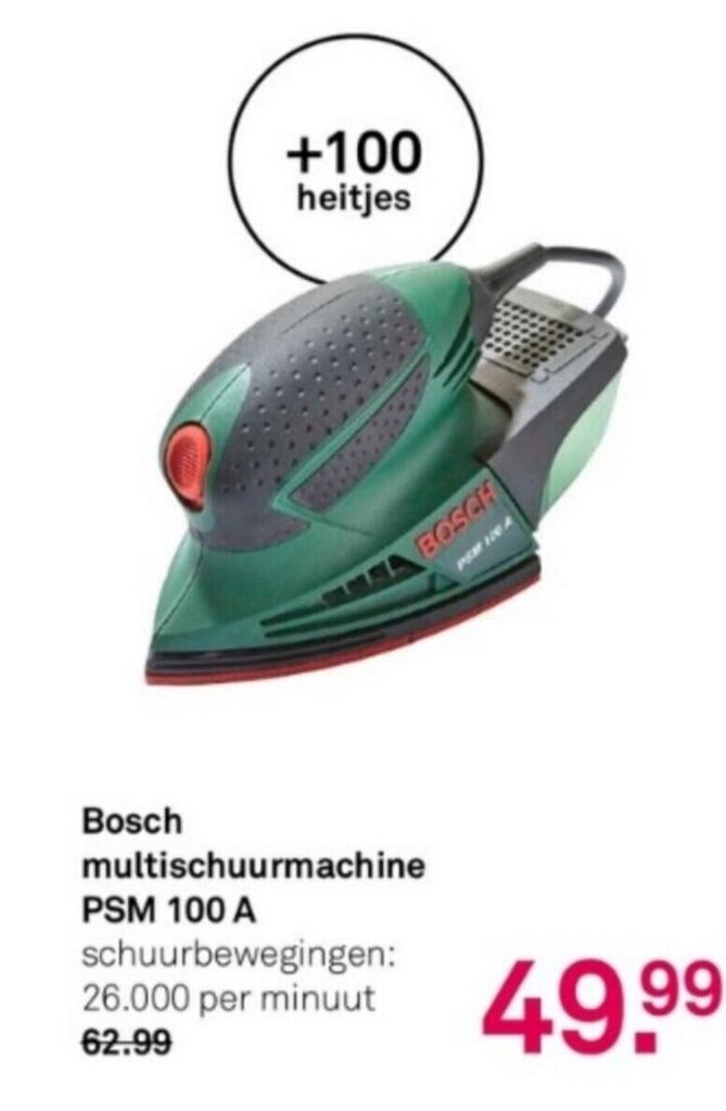 Bosch multischuurmachine PSM 100 A aanbieding bij Karwei