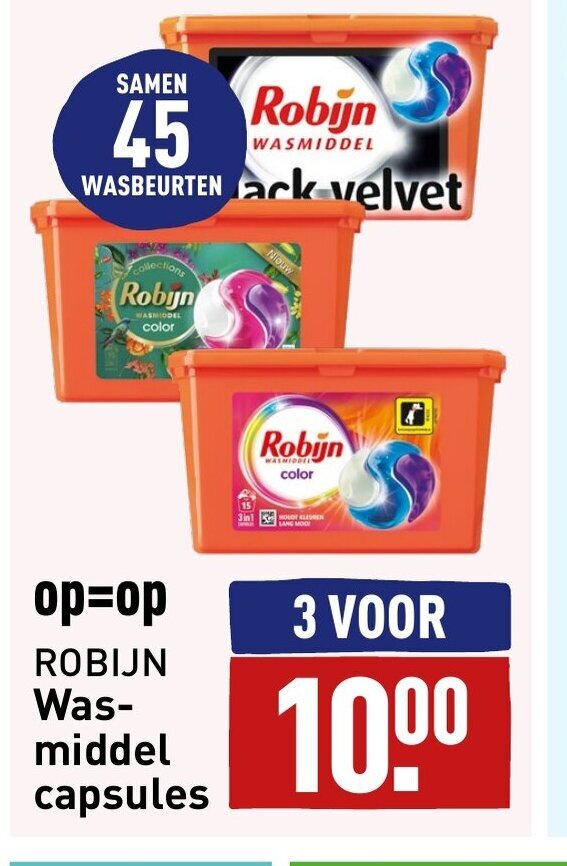 Robijn wasmiddel capsules aanbieding bij ALDI