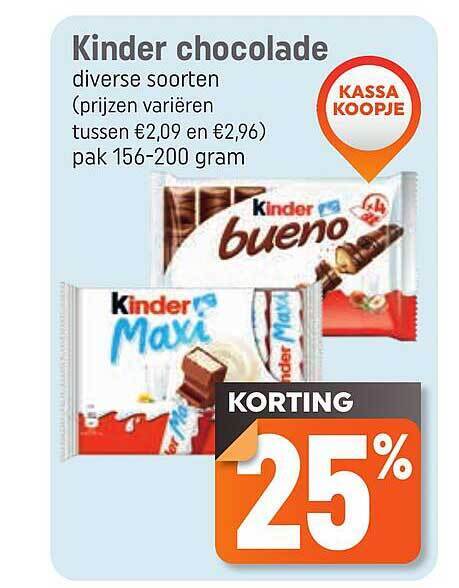 Kinder chocolade aanbieding bij Lekker Makkelijk