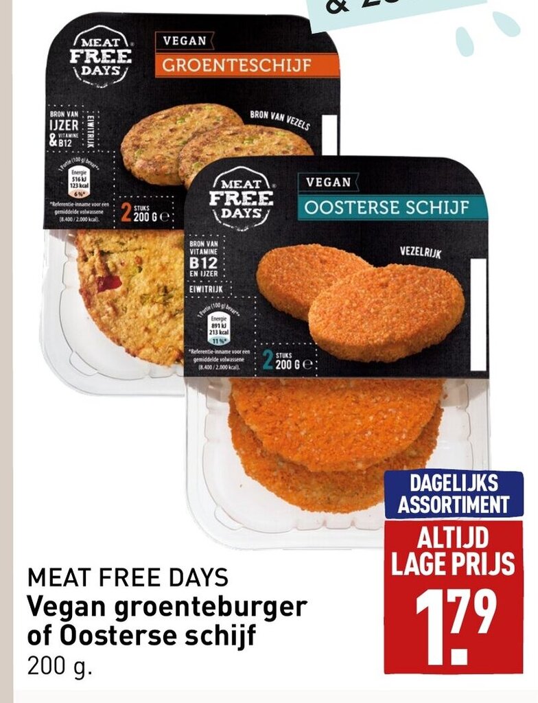 Meat free days Vegan groenteburger of Oosterse schijf 200 gram ...