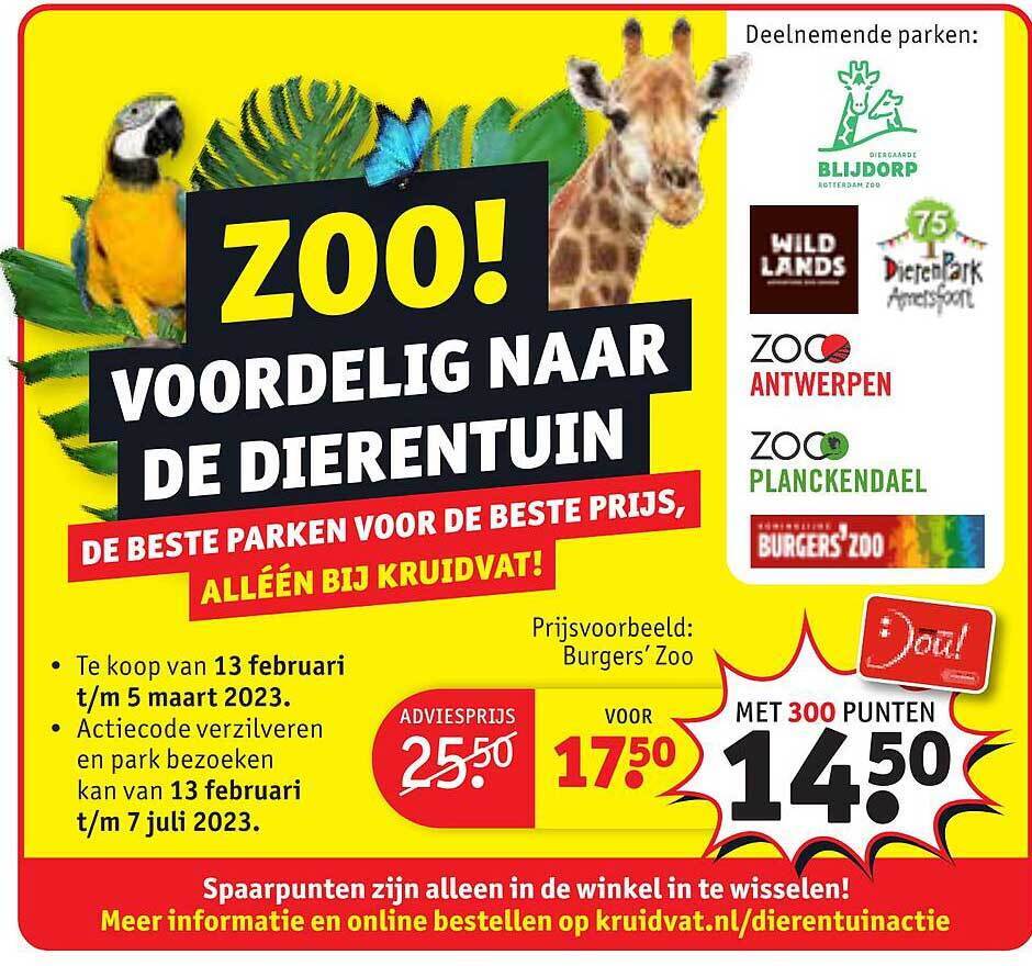 Burgers' zoo aanbieding bij Kruidvat