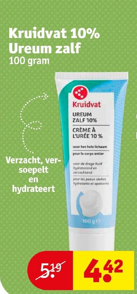 Kruidvat 10% ureum zalf 100g aanbieding bij Kruidvat