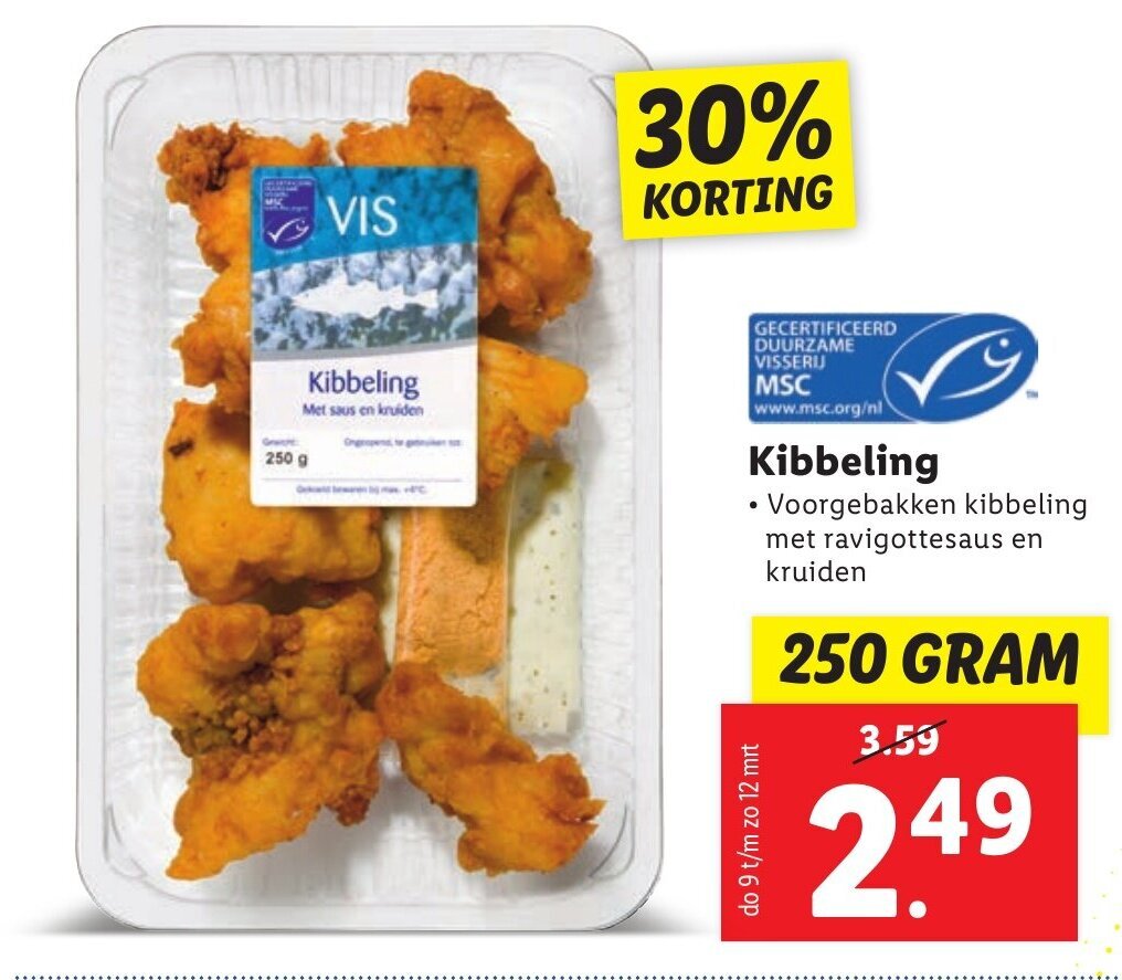Kibbeling 250g aanbieding bij Lidl