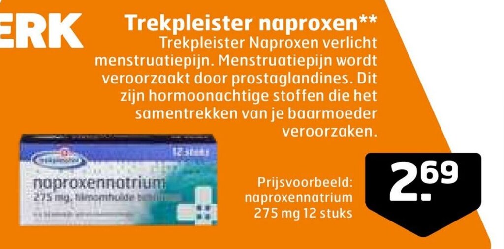 naproxen 275 mg 12 stuks aanbieding bij Trekpleister