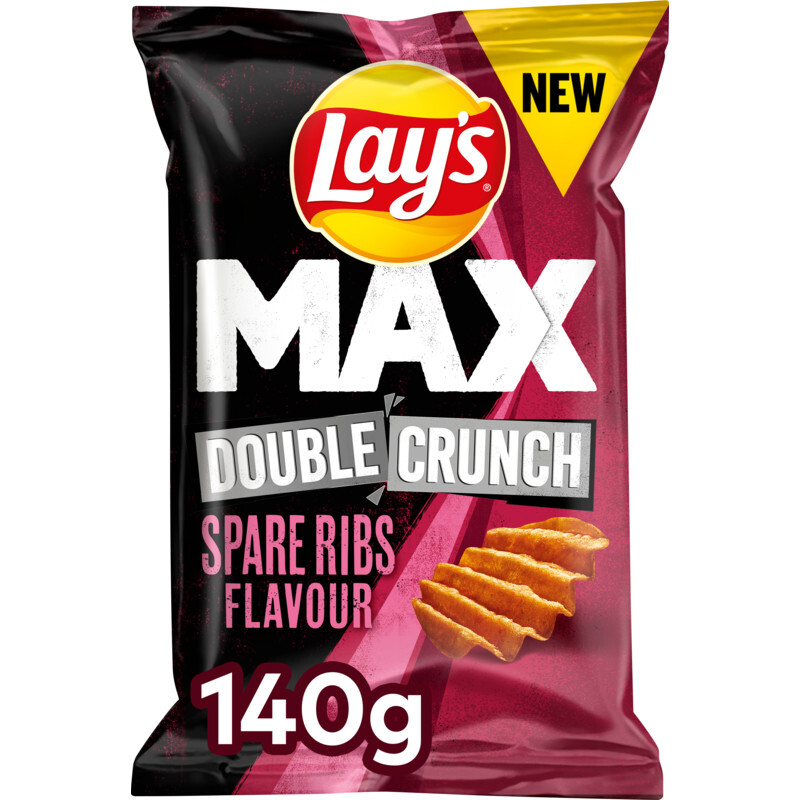 Lay's max double crunch spareribs flavour aanbieding bij Albert Heijn