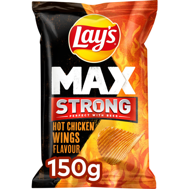 Lay's max strong hot chicken wings flavour aanbieding bij Albert Heijn